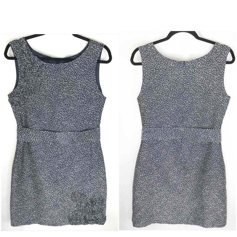 Bell Fine Garments Blue Embellished Mini Dress, 8 - Gem